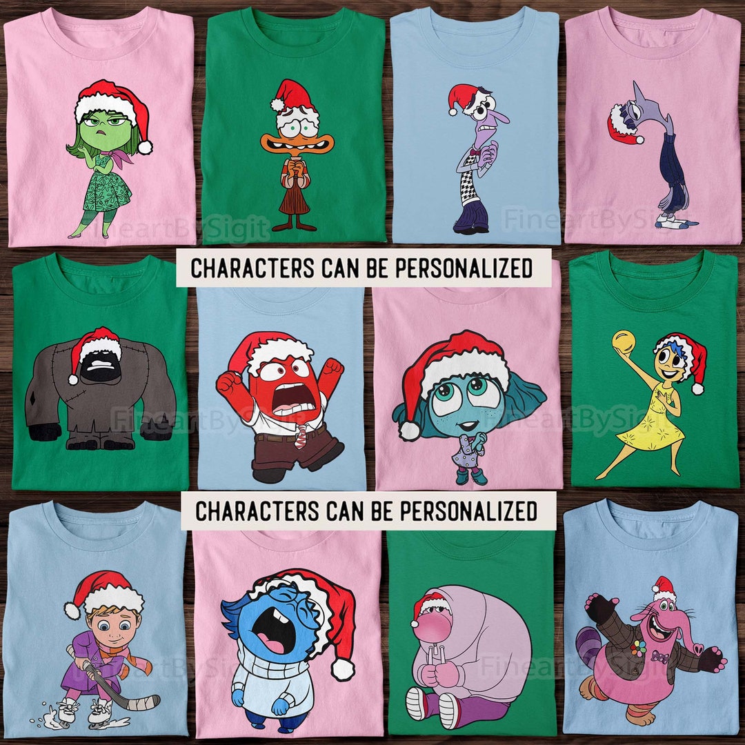 Disney Inside Out Characters Merry Christmas Shirt, Christmas Family ...