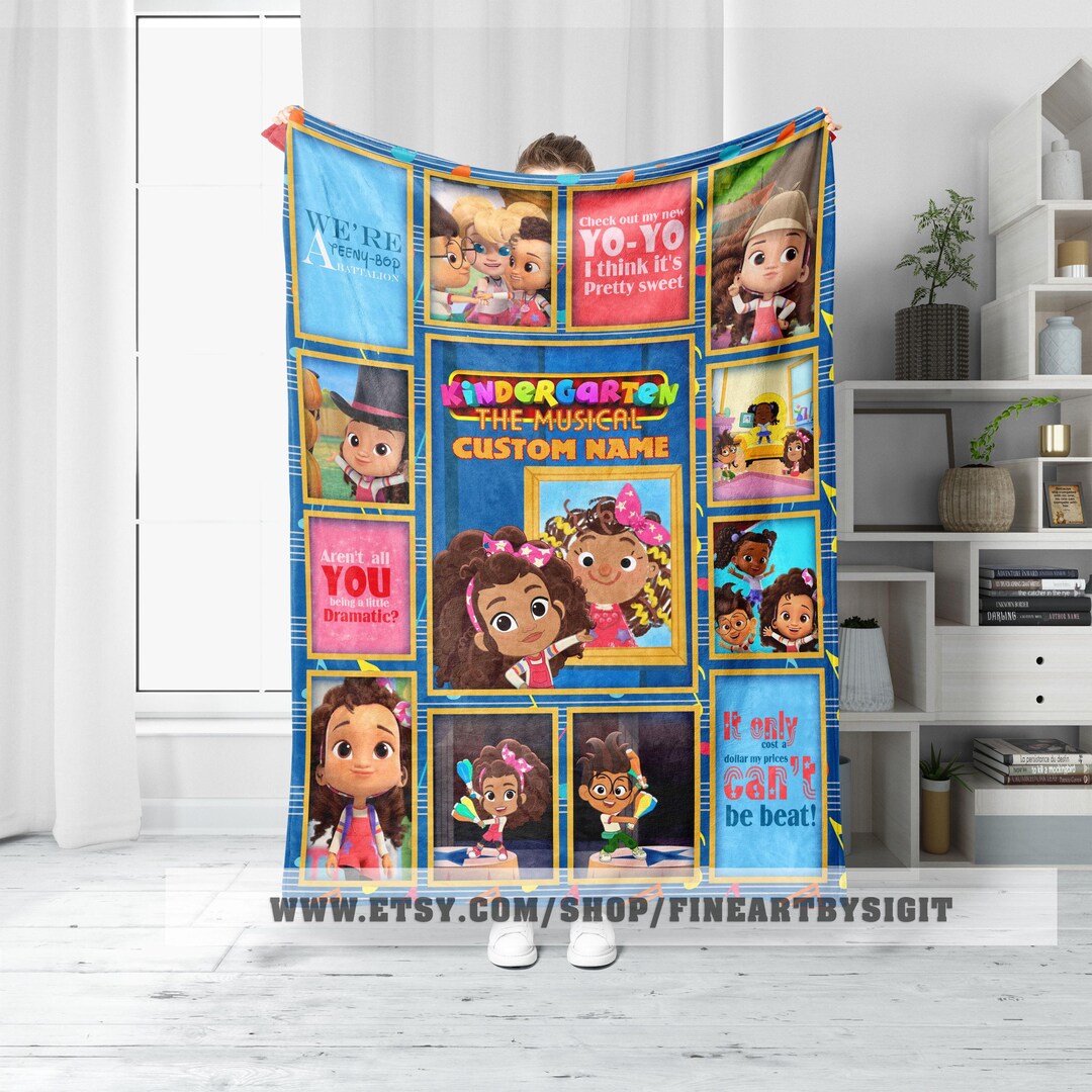 Kindergarten the Musical Blanket, Personalized Kindergarten Blanket for ...