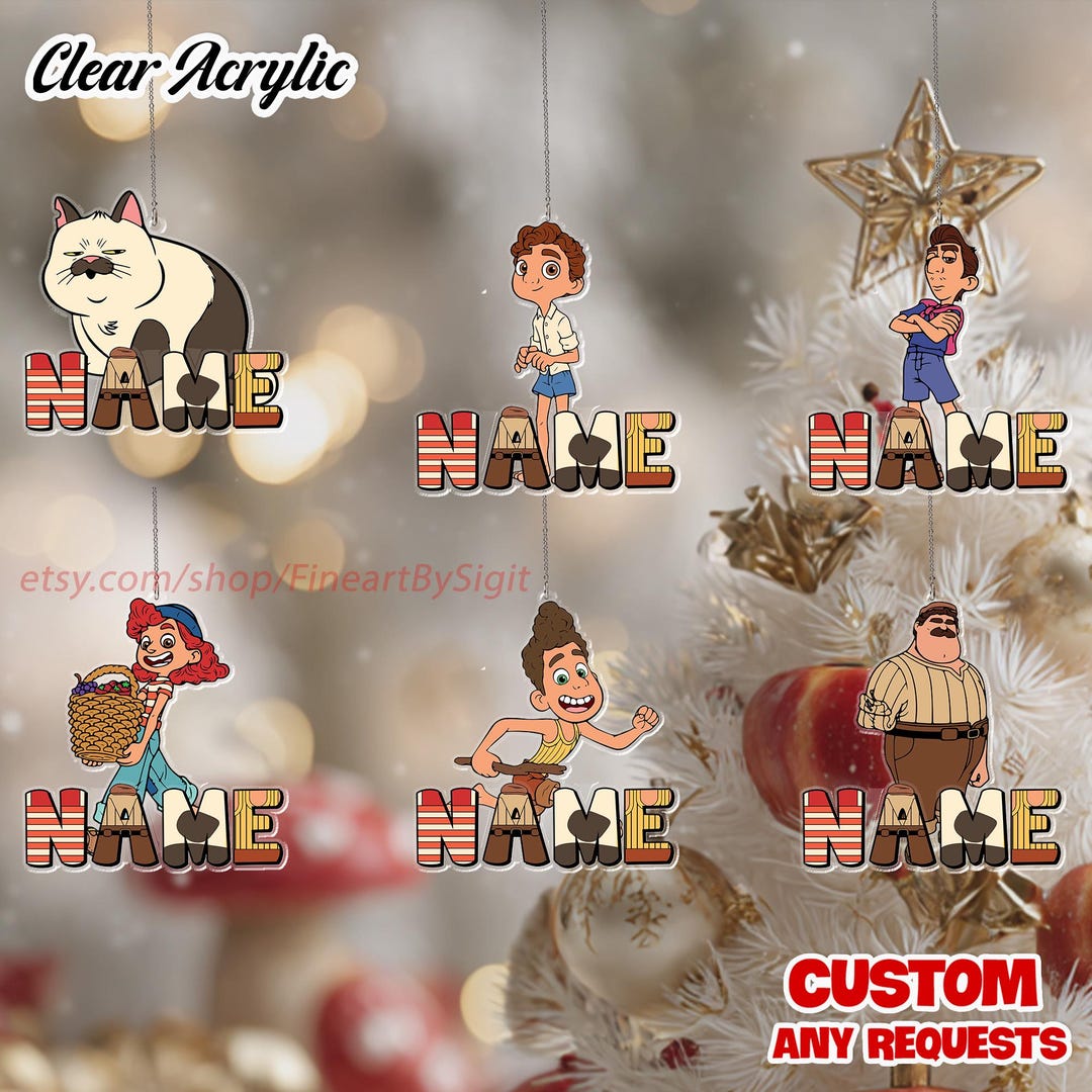 Custom Disney Luca Ornament, Luca Paguro Ornament, Alberto Scorfano ...