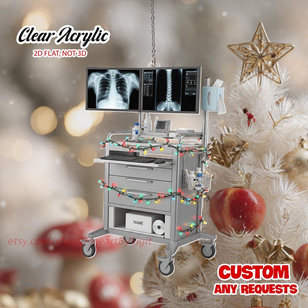 Medical Imaging Cart Acrylic Ornament, Personalized Custom Name ...