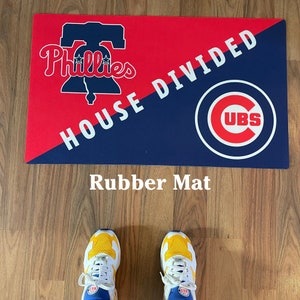 Custom House Divided Doormat, College Football - Basketball - Hockey ...