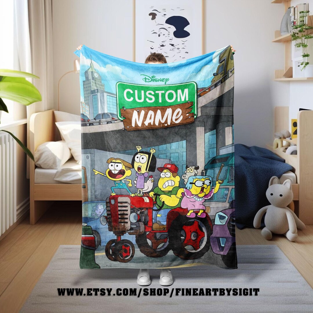 Personalized Cricket Green and Friends Blanket, Custom Big City Greens ...