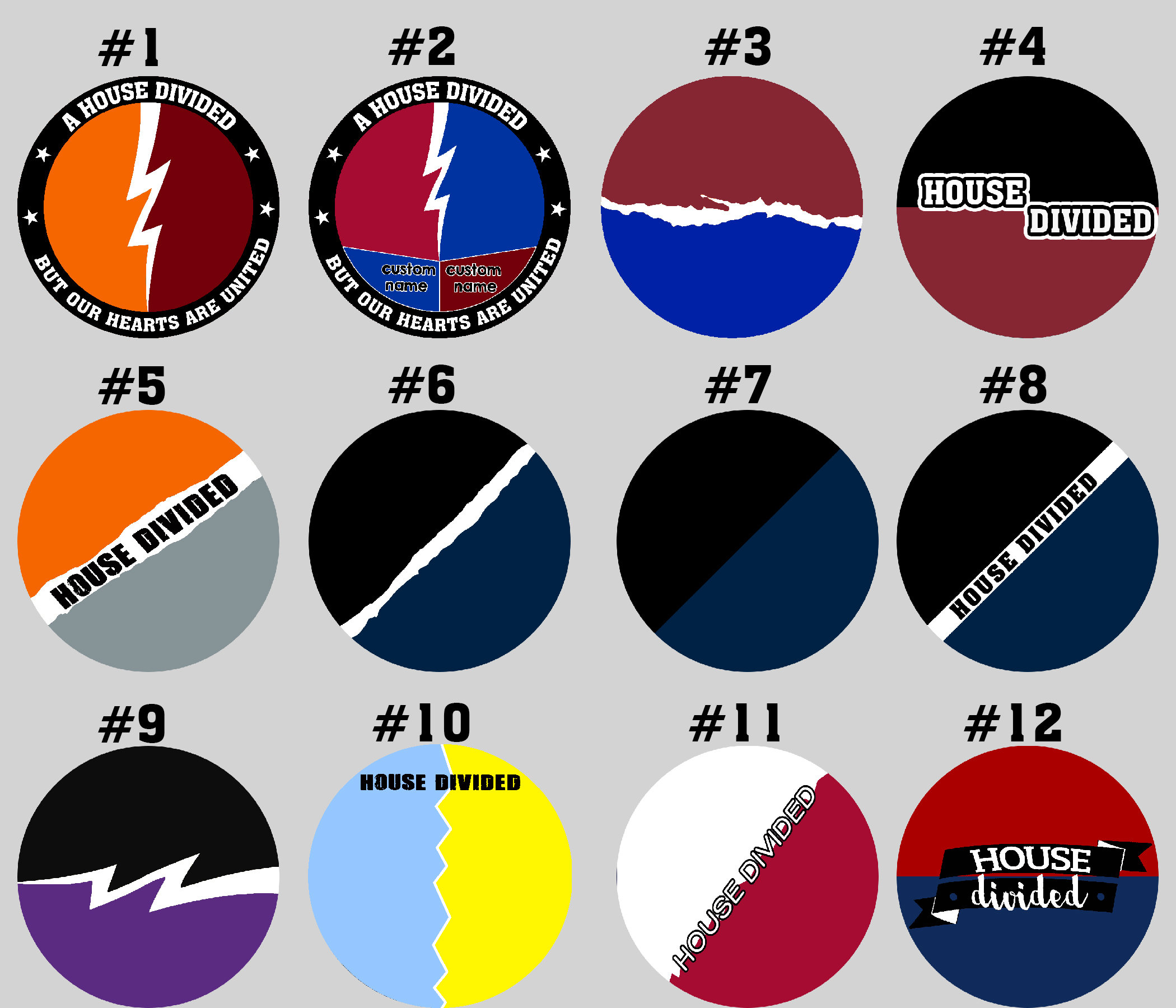 Custom House Divided Insert Team Logo Sign, New University College ...