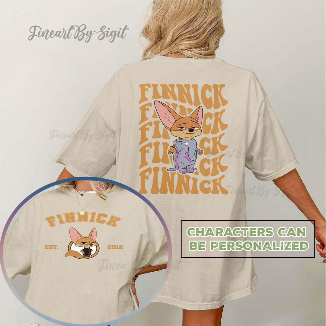 Zootopia Finnick Shirt, Zootopia Walt Disney World Retro Characters ...