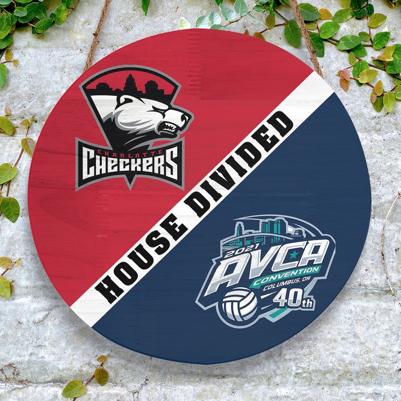 Custom House Divided Insert Team Logo Sign, New University College ...