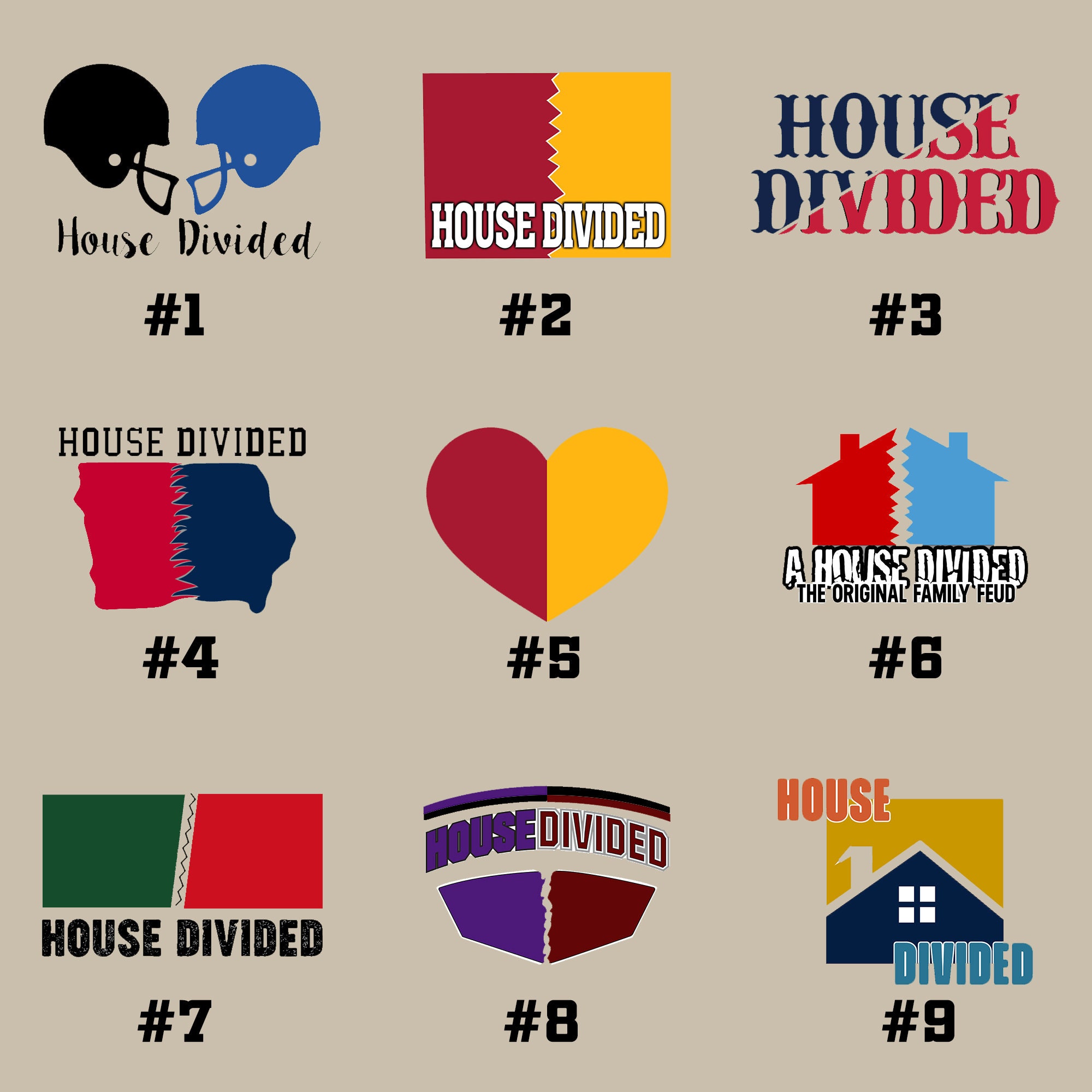 Custom House Divided Sport Team Shirt, College Football Shirt, College ...