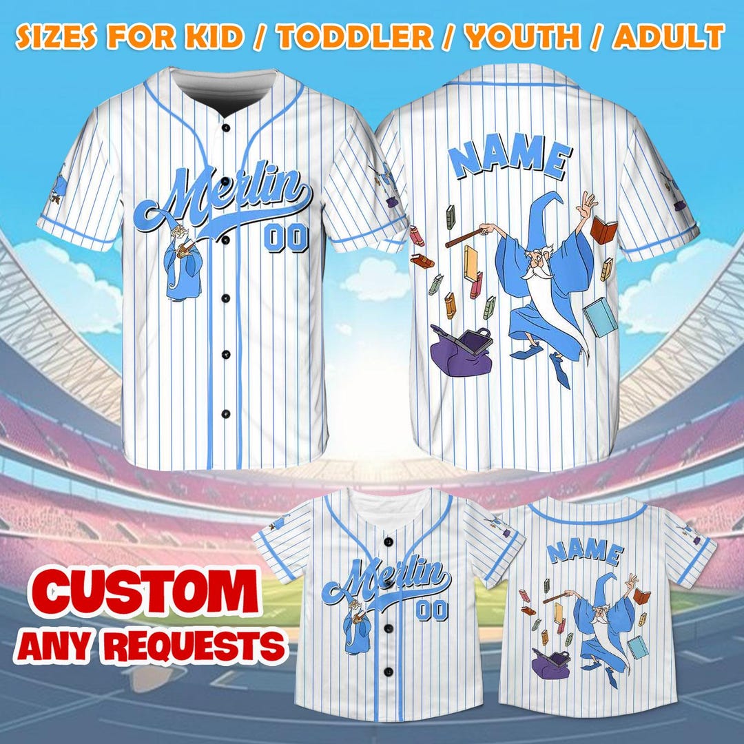 The Sword in the Stone Merlin Jersey Shirt, Disney Sword in the Stone ...