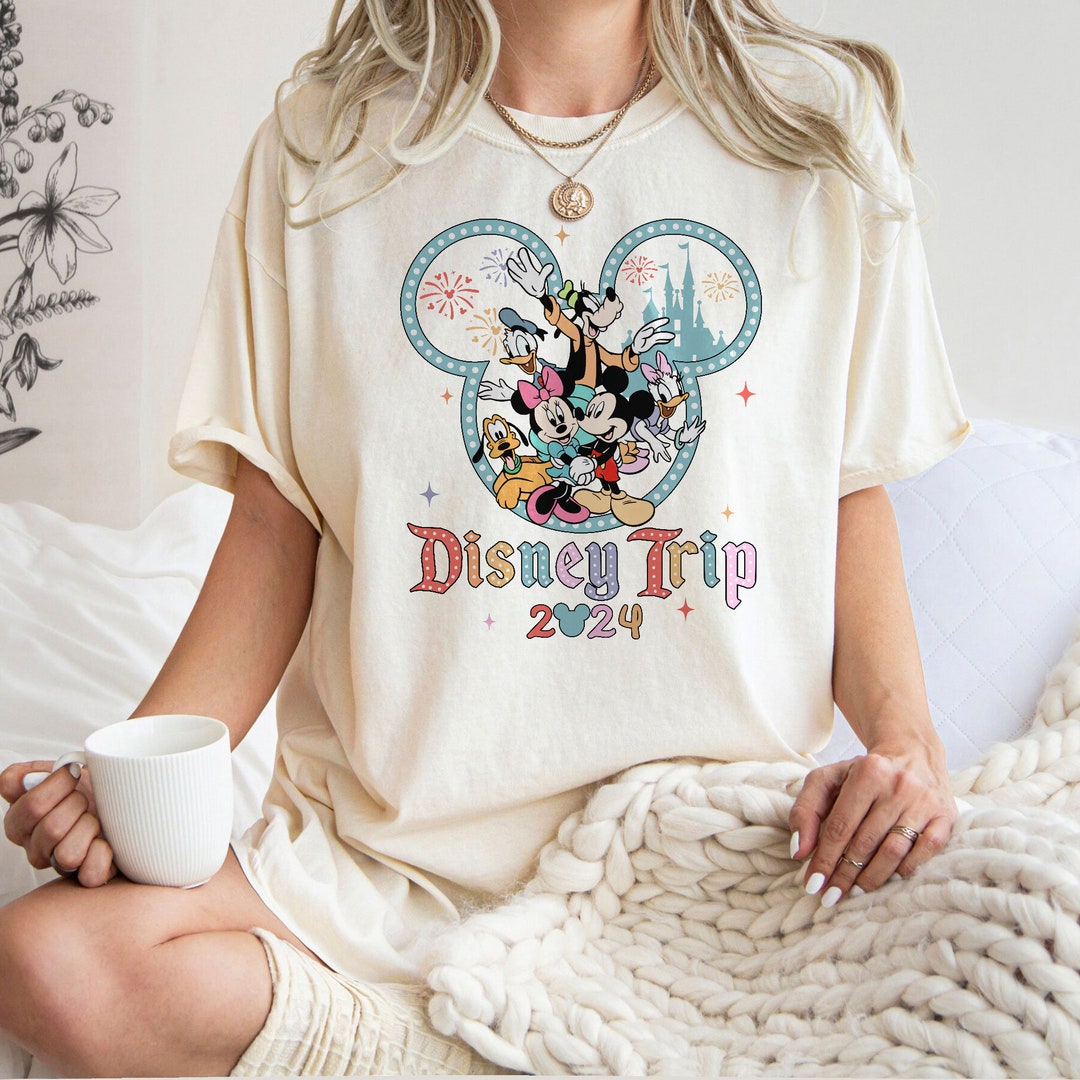 Disney Bright Doodle Shirt, Disney Mickey and Friends Characters ...