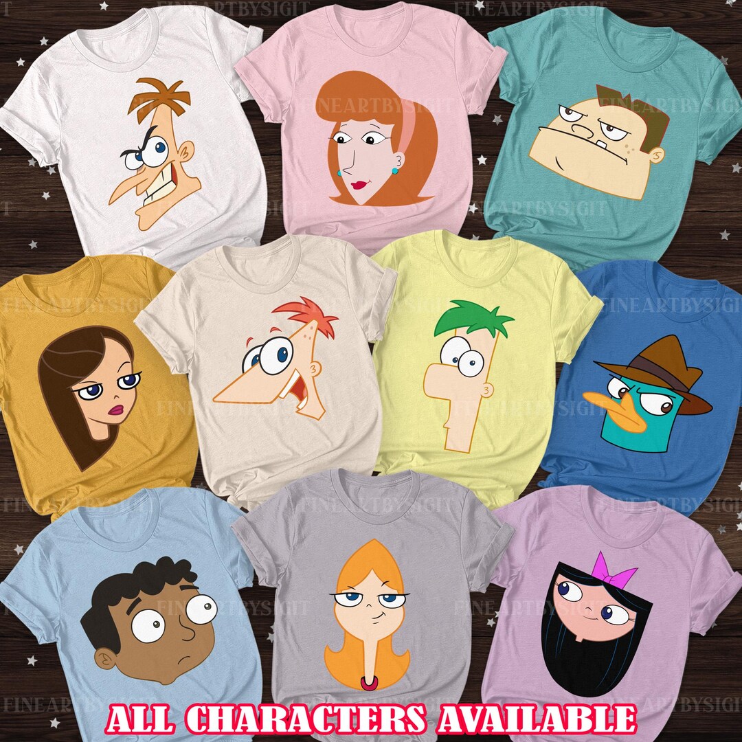 Disney Channel Phineas and Ferb Shirt, Disney Isabella Jeremy Ferb ...