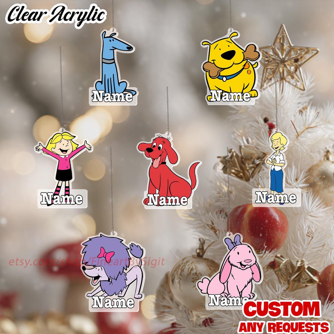 Clifford the Big Red All Characters Ornament, Emily Elizabeth Cleo T ...