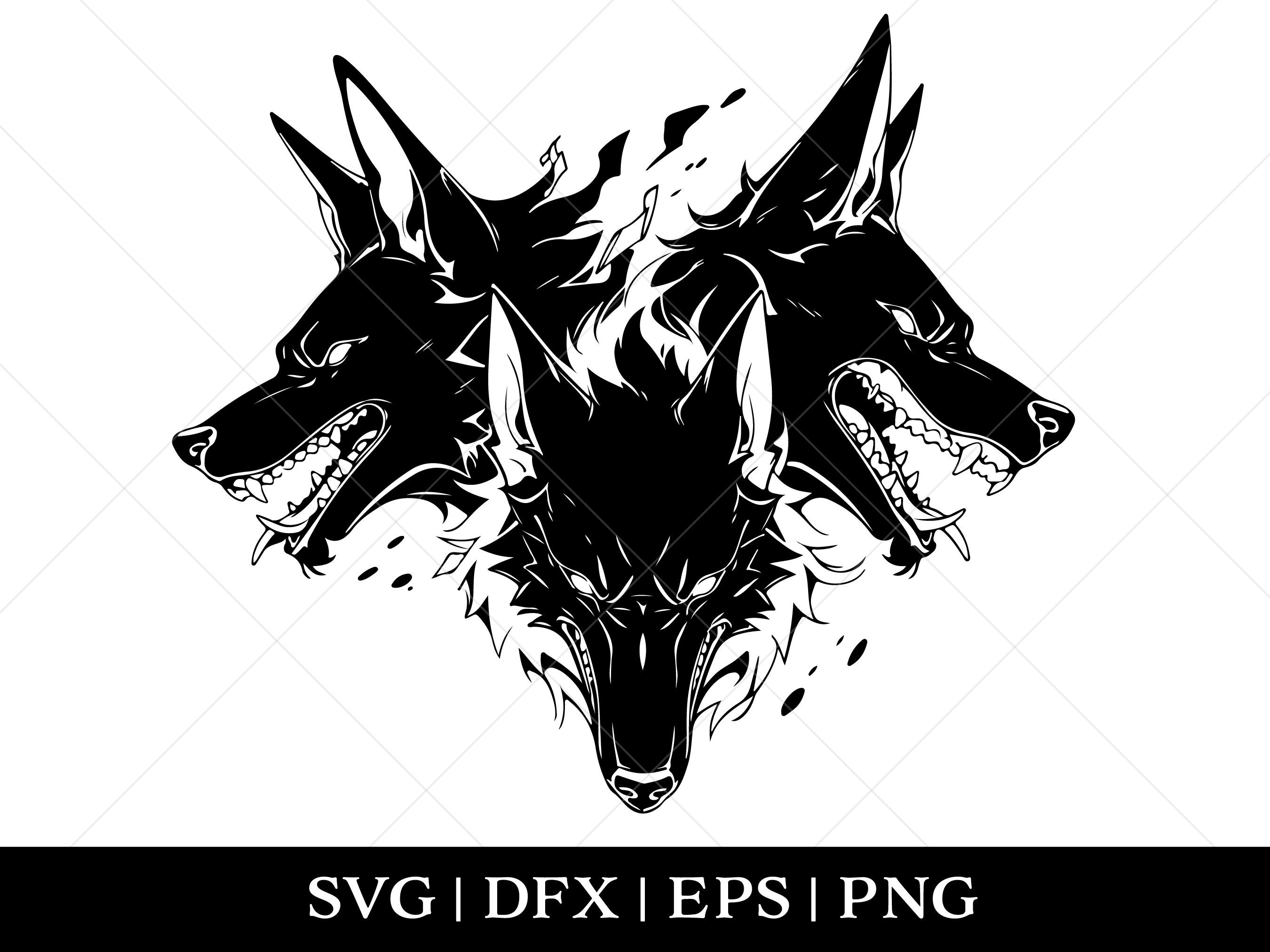 Cerberus SVG Files Greek Mythology Three Headed Dog Digital Download - Etsy