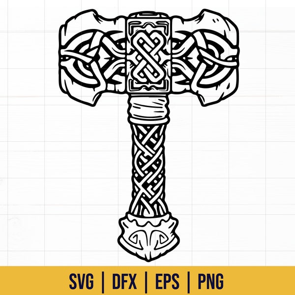 Mjolnir Svg - Etsy