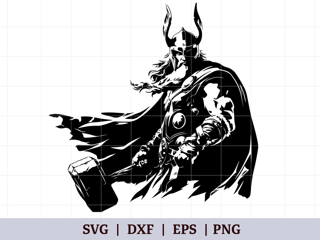 Thor SVG Norse Mythology Cut File Viking Svg Norse God Thor Holding ...