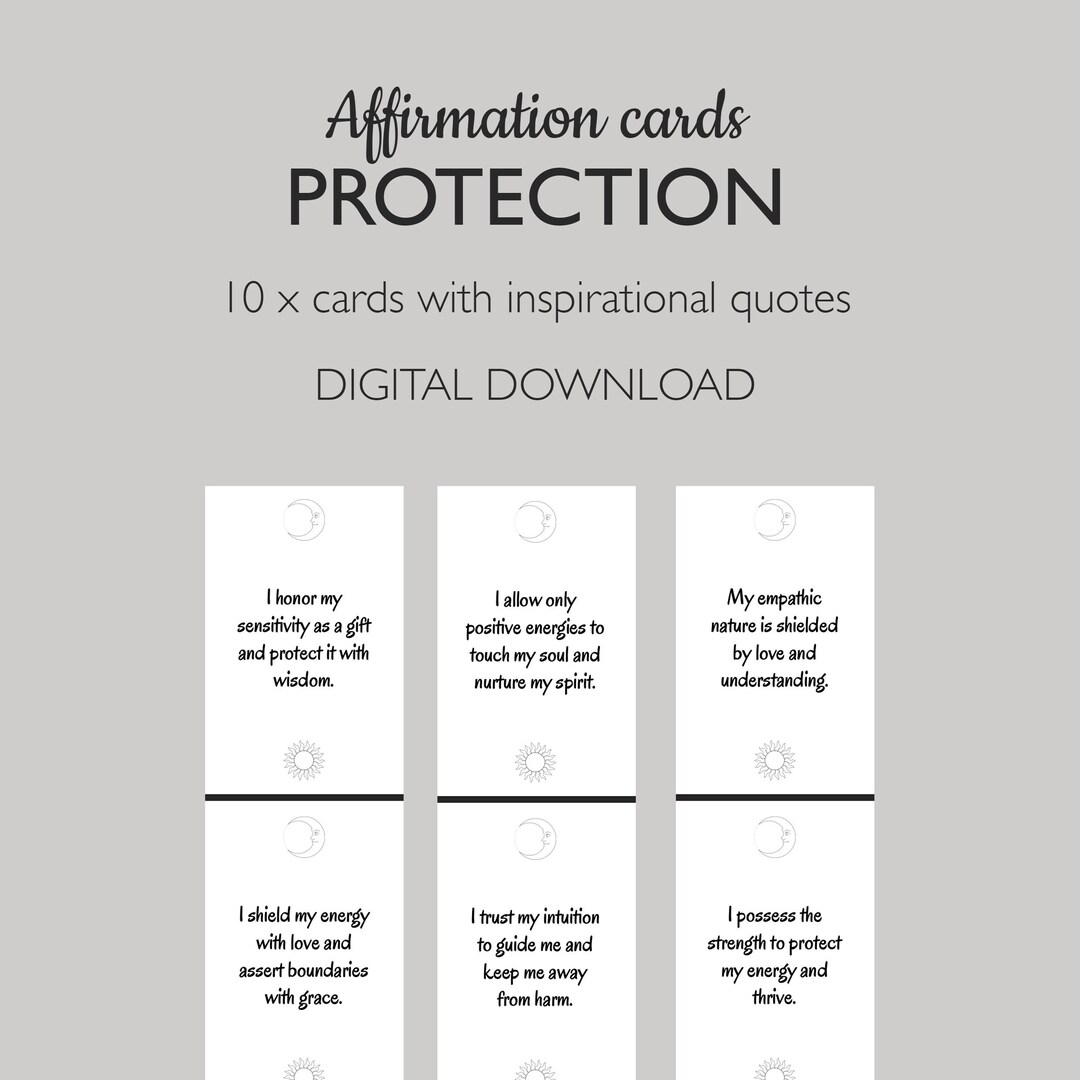 Digital Download guardian Spirit Affirmation Cards Protection & Safety ...
