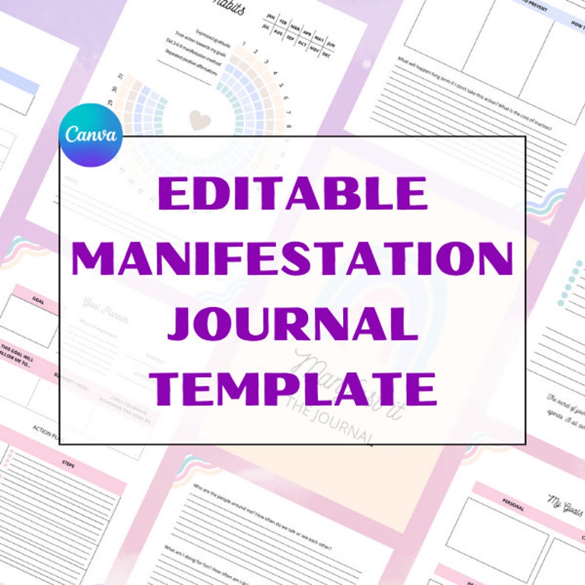 Manifestation Journal | Journal Template for Canva | Find & Manifest ...