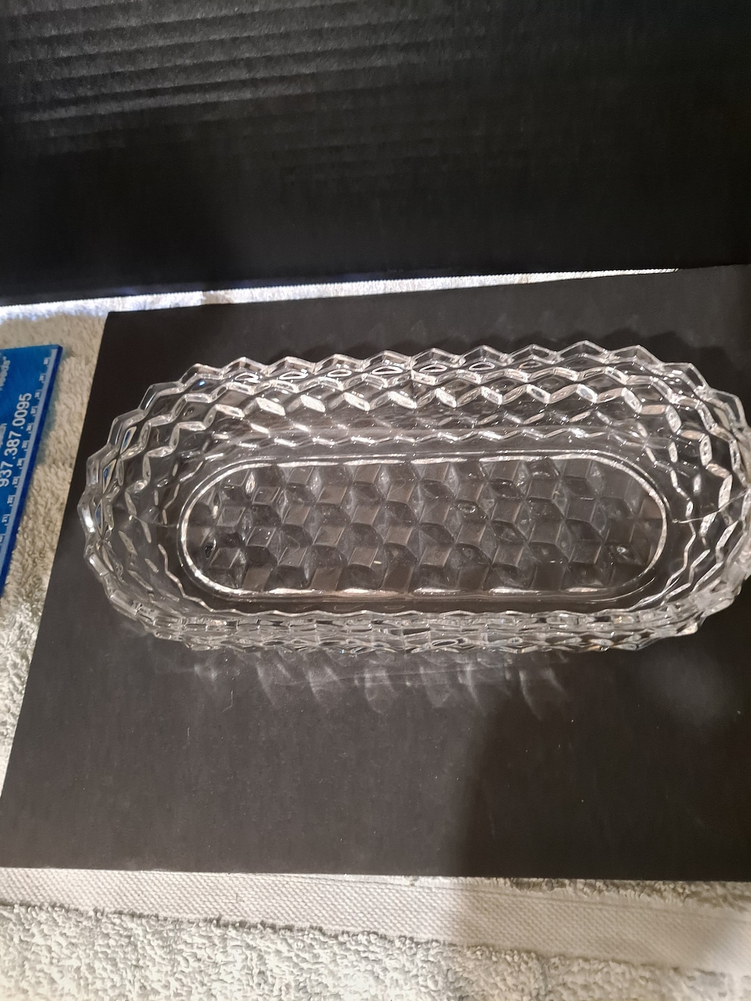 Vintage Fostoria Glass American Pattern Oval Serving Bowl . 10 1/2 Inch ...