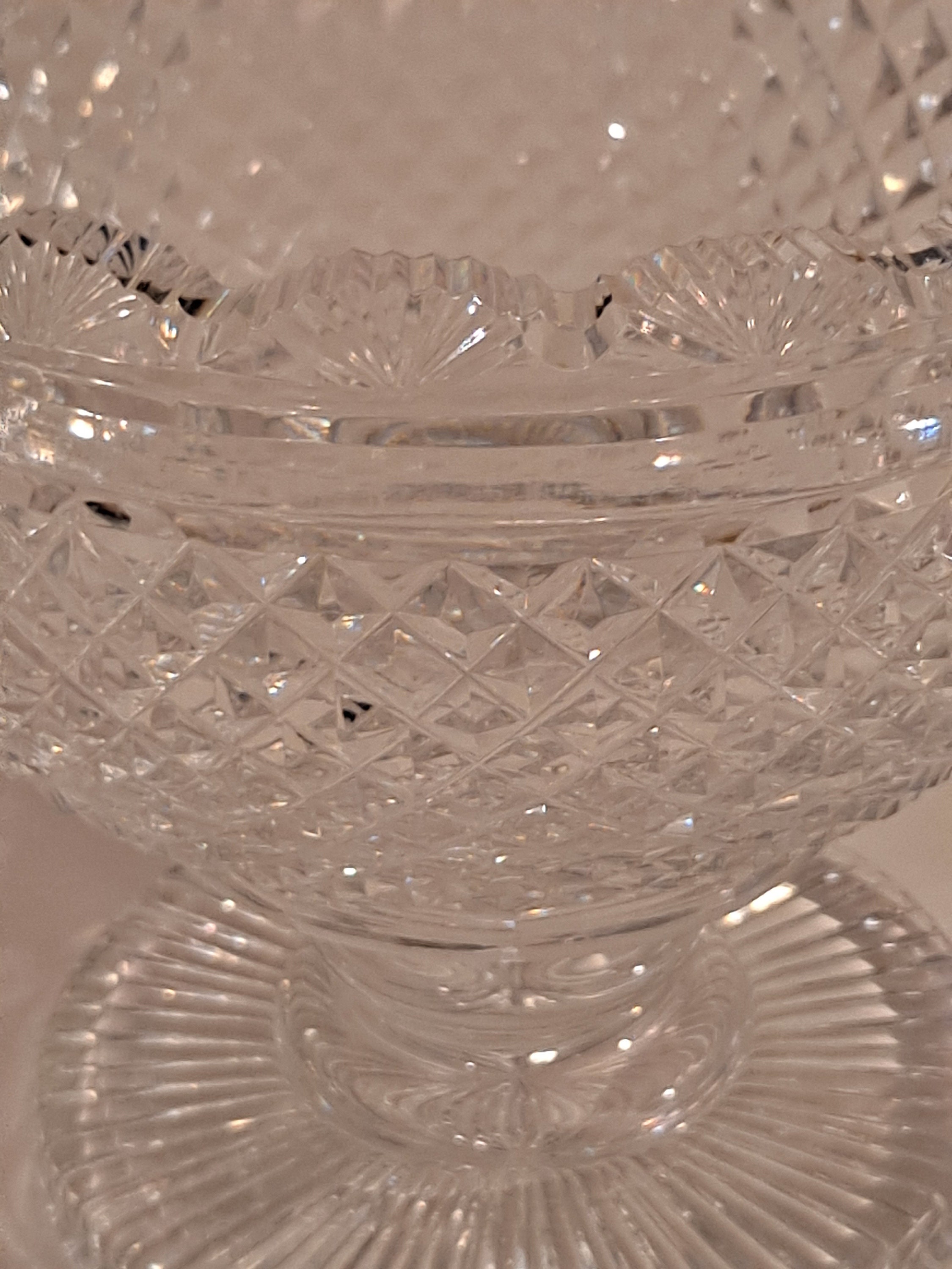 Vintage Discontinued Waterford Crystal Footed Rose Bowl , 5 in Wide 5 ...