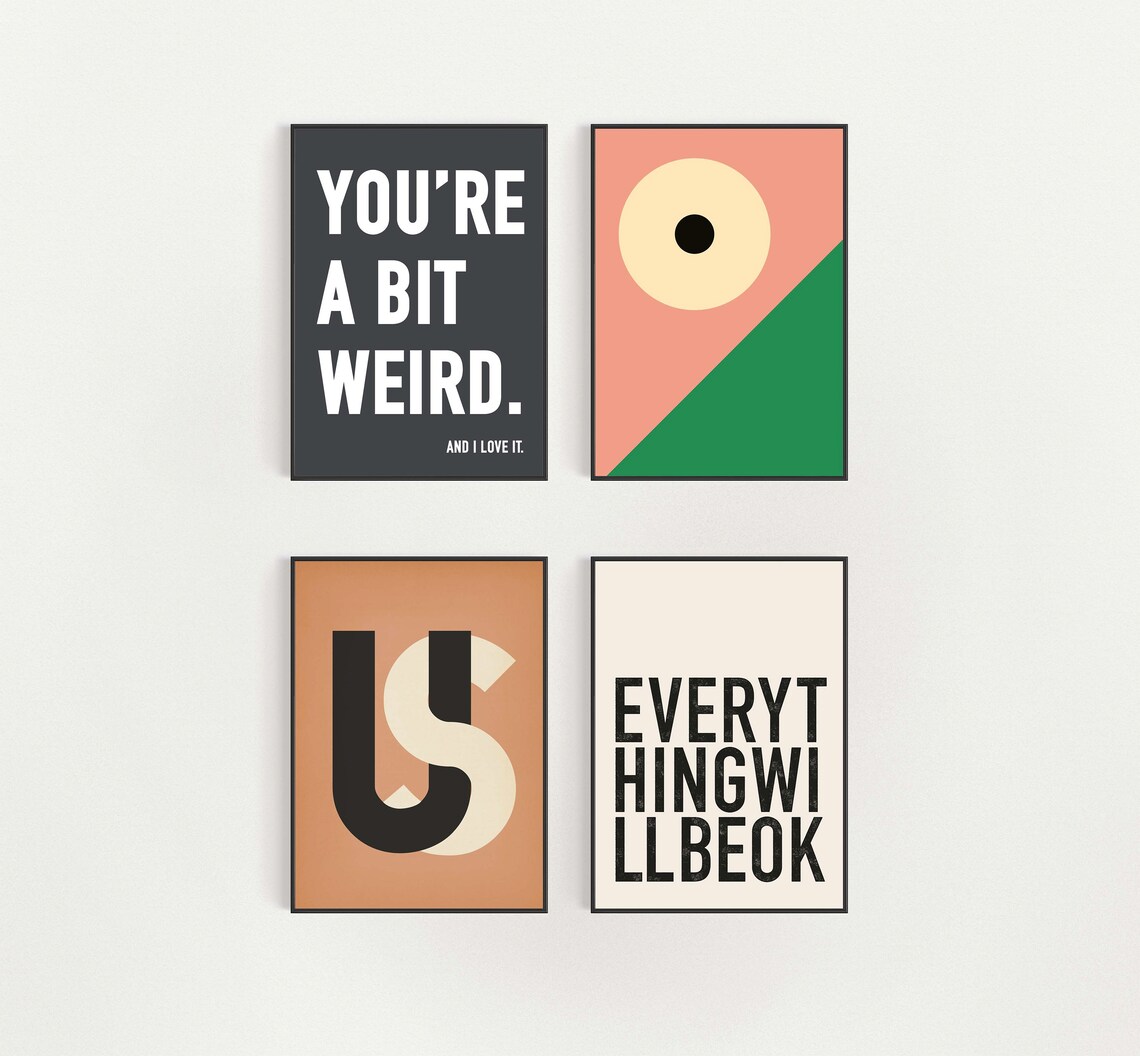 You're A Bit Weird | Printable Wall Art | Typography Quote Poster ...