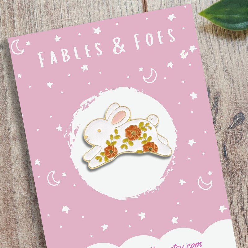 Bunny Enamel Pin - Etsy