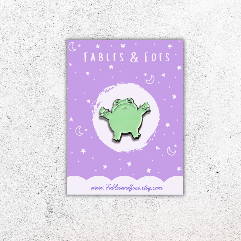 Rock 'n' Roll Rocker Frog Enamel Pin Hardcore Goth Froggy Unique Animal ...