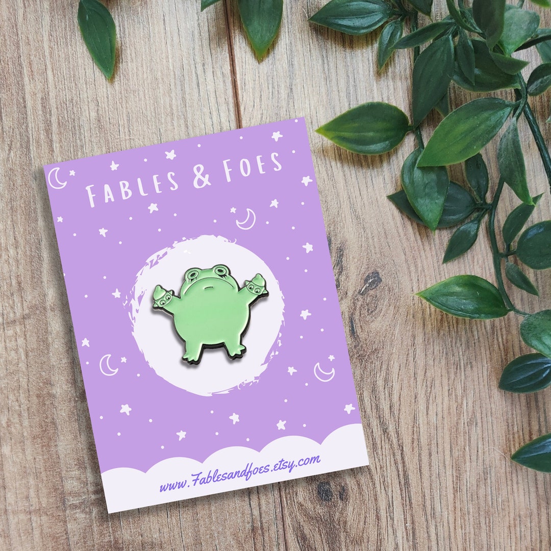 Rock 'n' Roll Rocker Frog Enamel Pin | Hardcore Goth Froggy | Unique ...