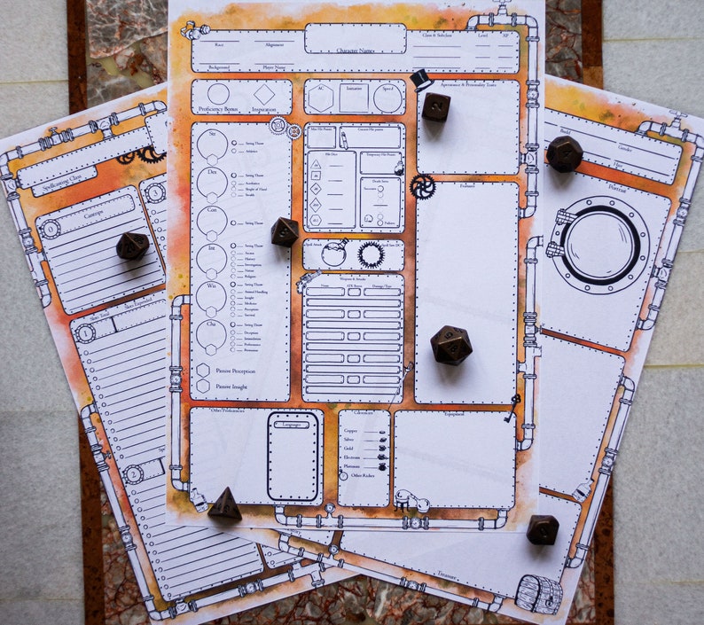 Dnd 5e Character Sheet Artificer Themed Custom Printable Ttrpg Etsy Israel