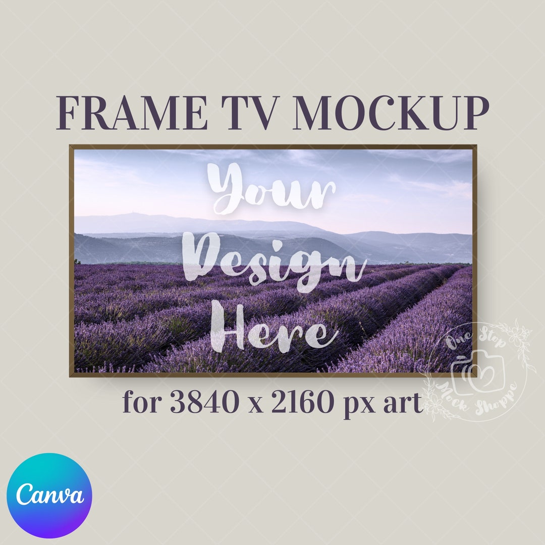 Frame TV Mockup, Horizontal Frame Mock Up, TV Art Mockup Frame, 16x9 ...
