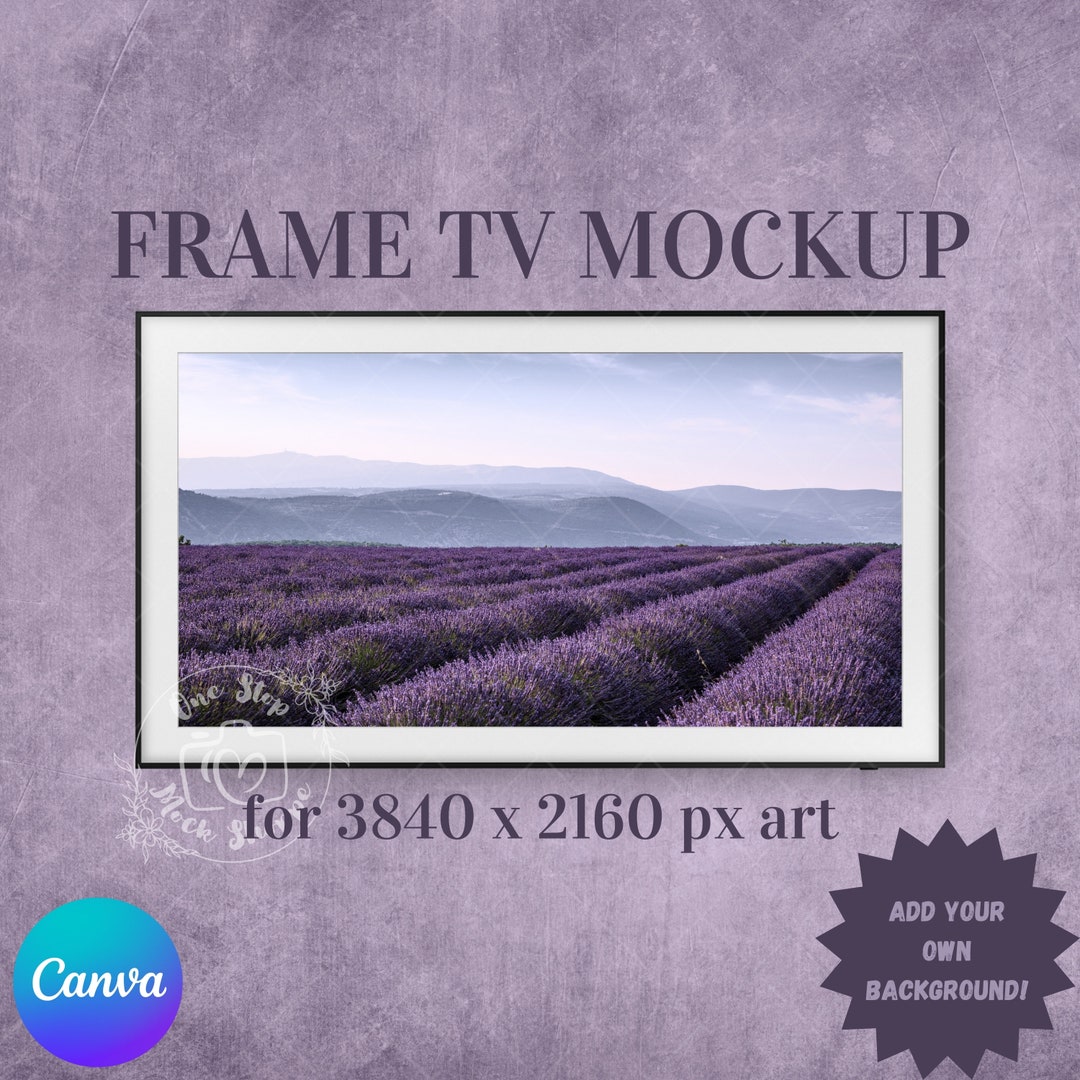 Frame TV Mockup, Horizontal Frame Mock Up, TV Art Mockup Frame, 16x9 ...