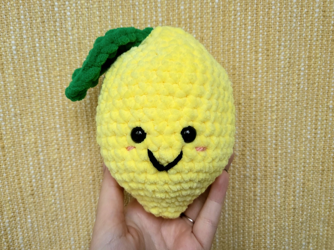 Lemon Crochet Plushie Cute Amigurumi - Etsy