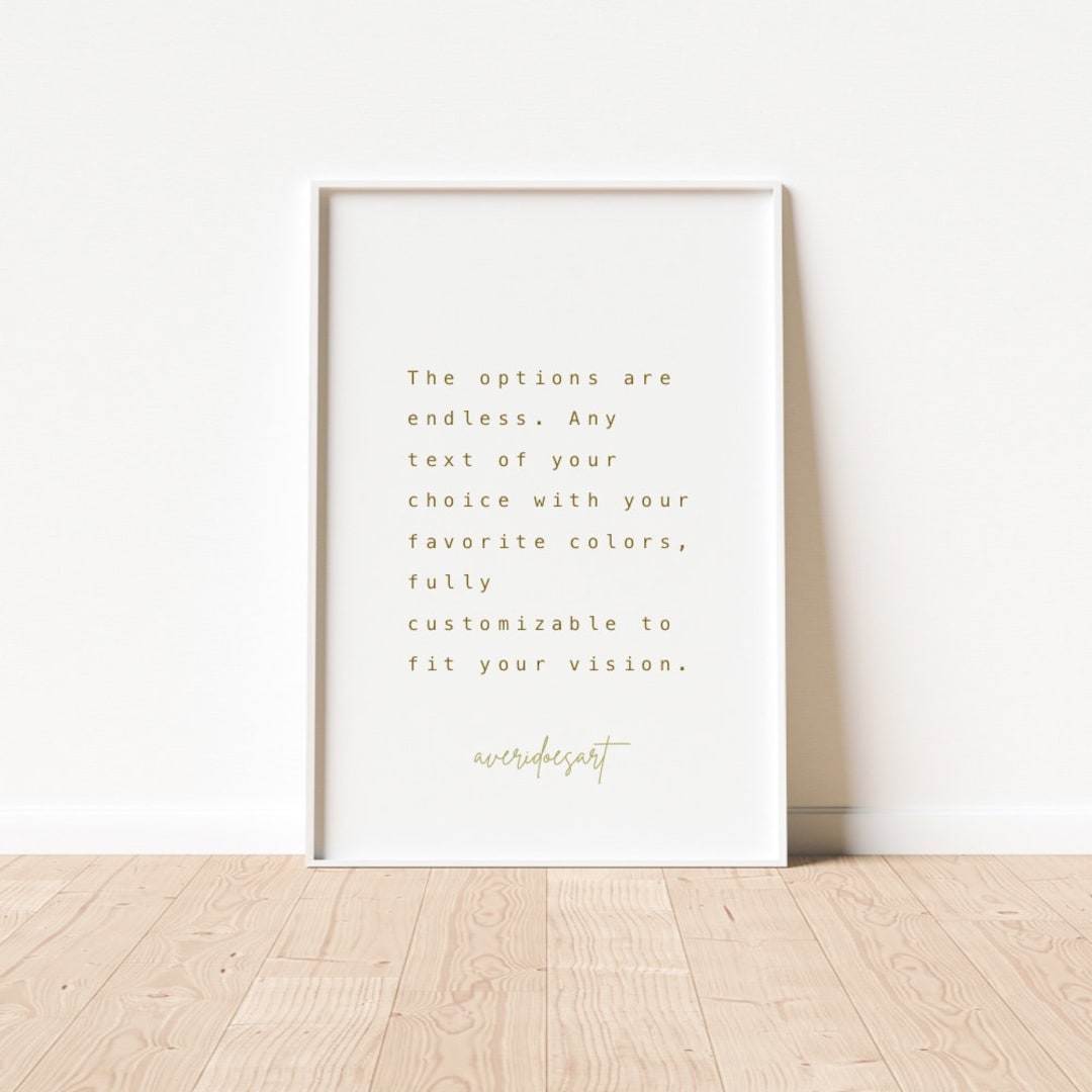 Custom Wall Art • Custom Quote • Custom Text • Personalize Your Art ...