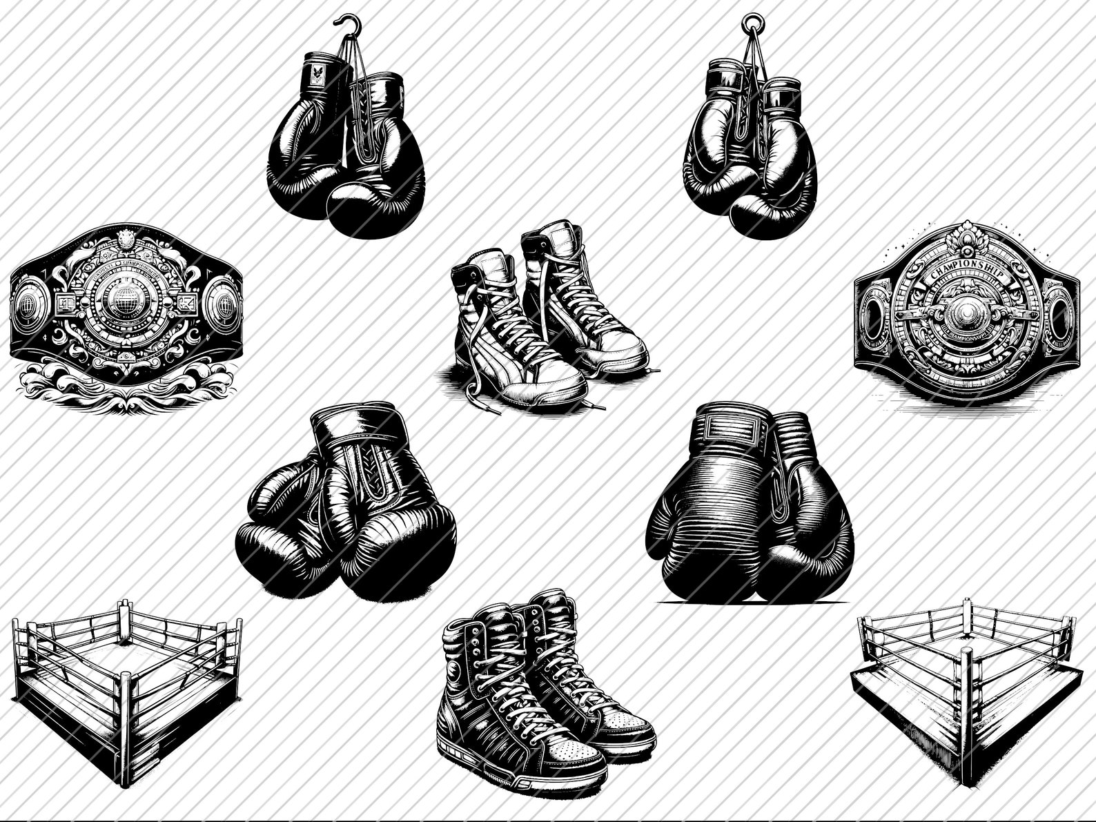 Boxing SVG Bundle, Boxing Png, Boxing Clip Art, Boxing Cut Files ...