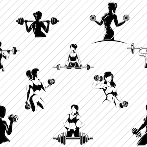 Weight Lifting Woman SVG Bundle, Keep Fit Svg, Work Out Svg, Fitness ...