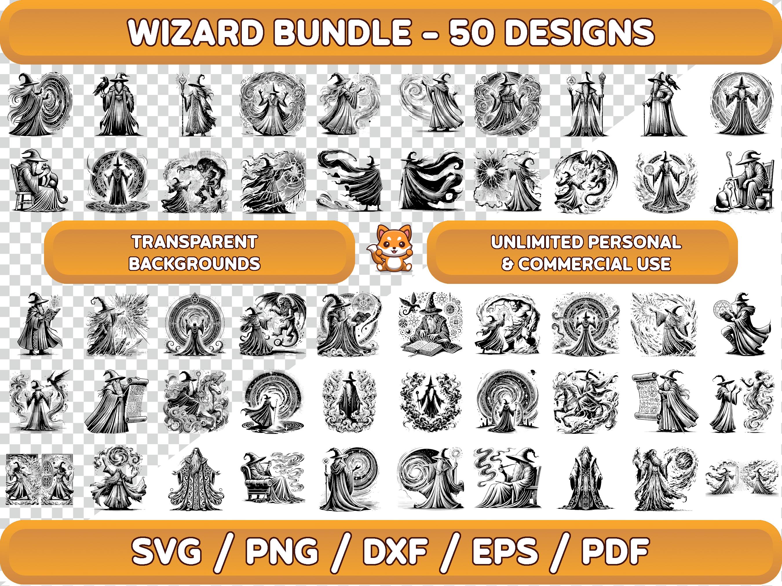 Wizard Svg Bundle, Dungeons and Dragons, Wizard Svg Files, Dnd Svg ...