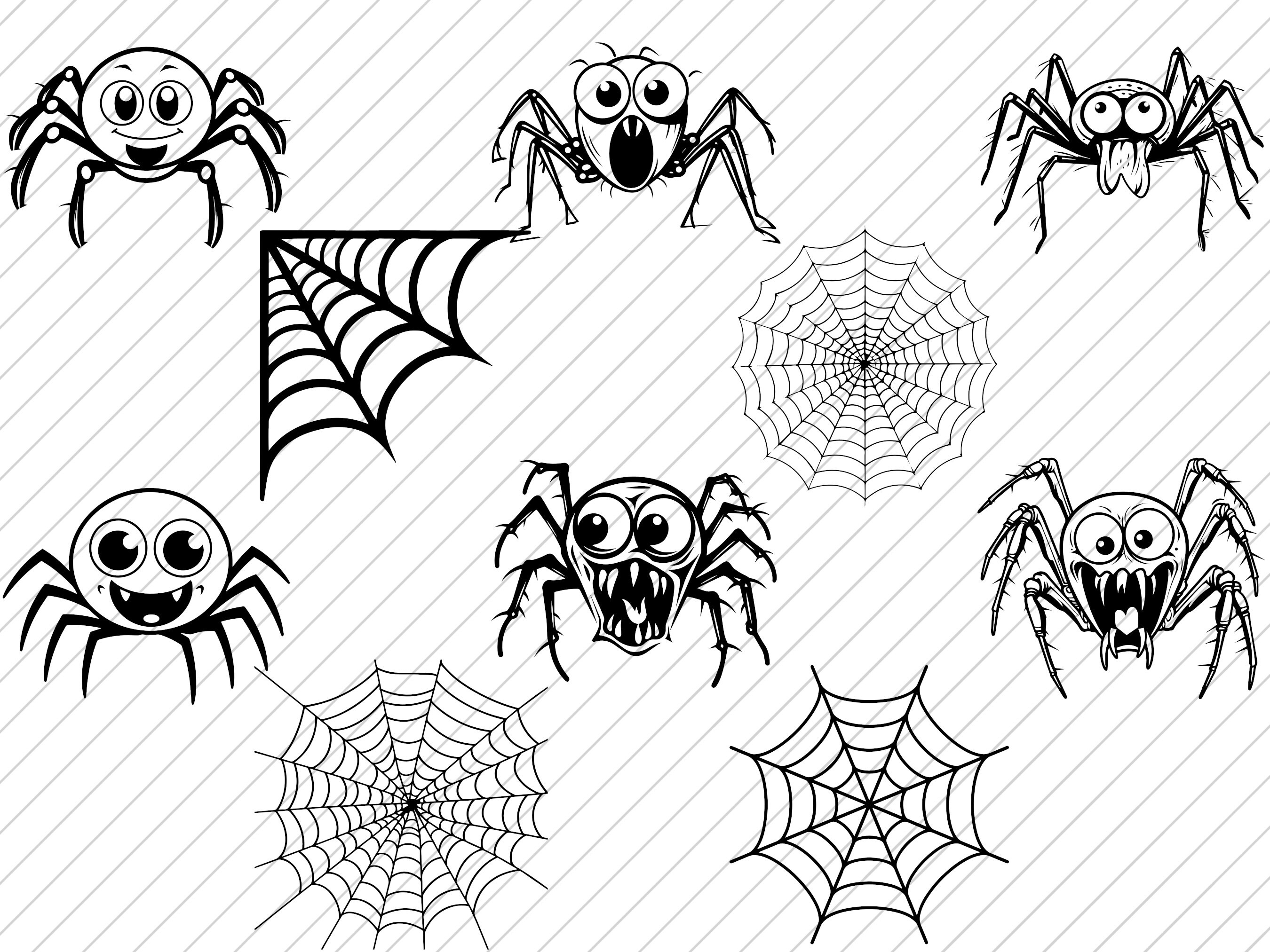 Spider Svg Bundle, Cartoon Spider Bundle, Halloween Spider Clipart ...