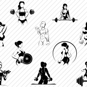 Weight Lifting Woman SVG Bundle, Keep Fit Svg, Work Out Svg, Fitness ...
