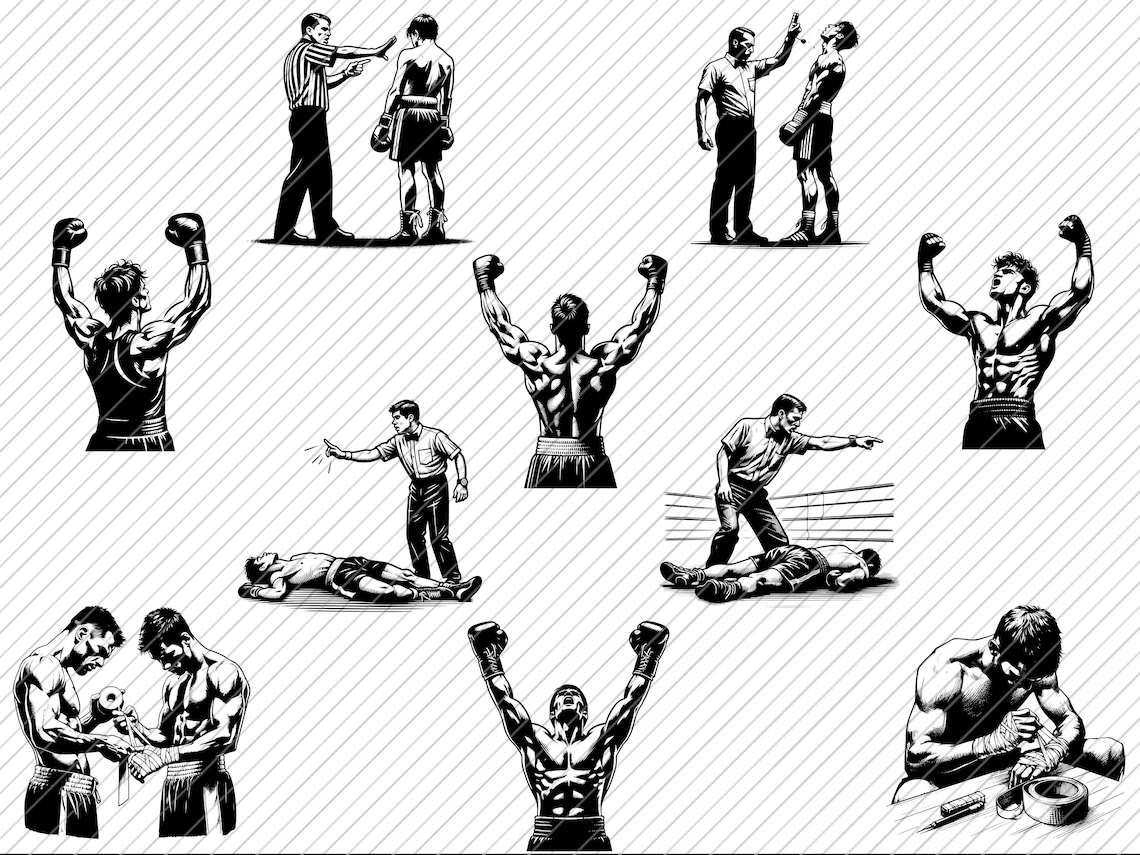 Boxing SVG Bundle, Boxing Png, Boxing Clip Art, Boxing Cut Files ...
