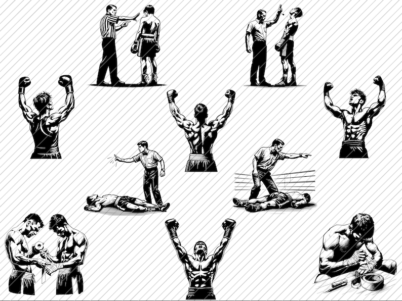 Boxing SVG Bundle, Boxing Png, Boxing Clip Art, Boxing Cut Files ...