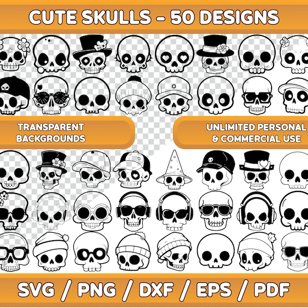 Cartoon Skulls - Etsy