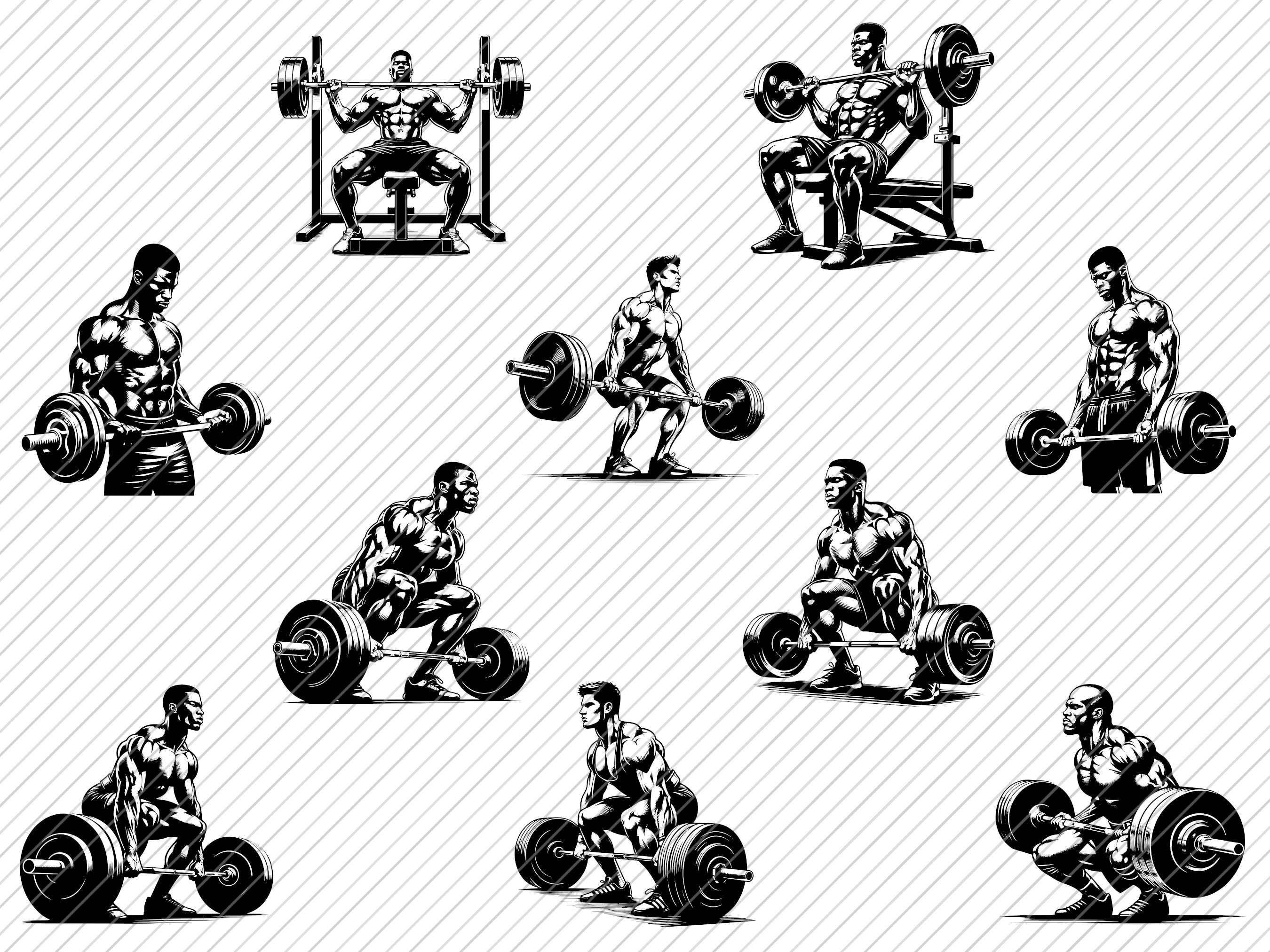 Weight Lifting SVG Bundle, Keep Fit Svg, Work Out Svg, Fitness Svg ...