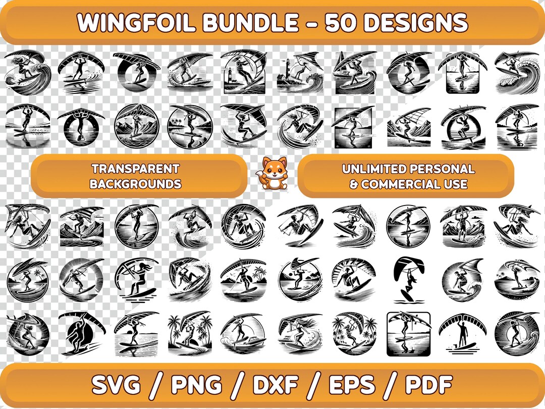 Wingfoil Svg Bundle, Waves Svg, Beach Svg, Summer Svg, Wingfoil Png ...