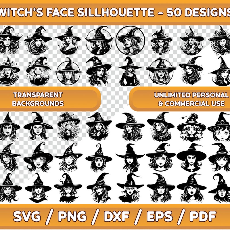 Witch Face Clip Art - Etsy