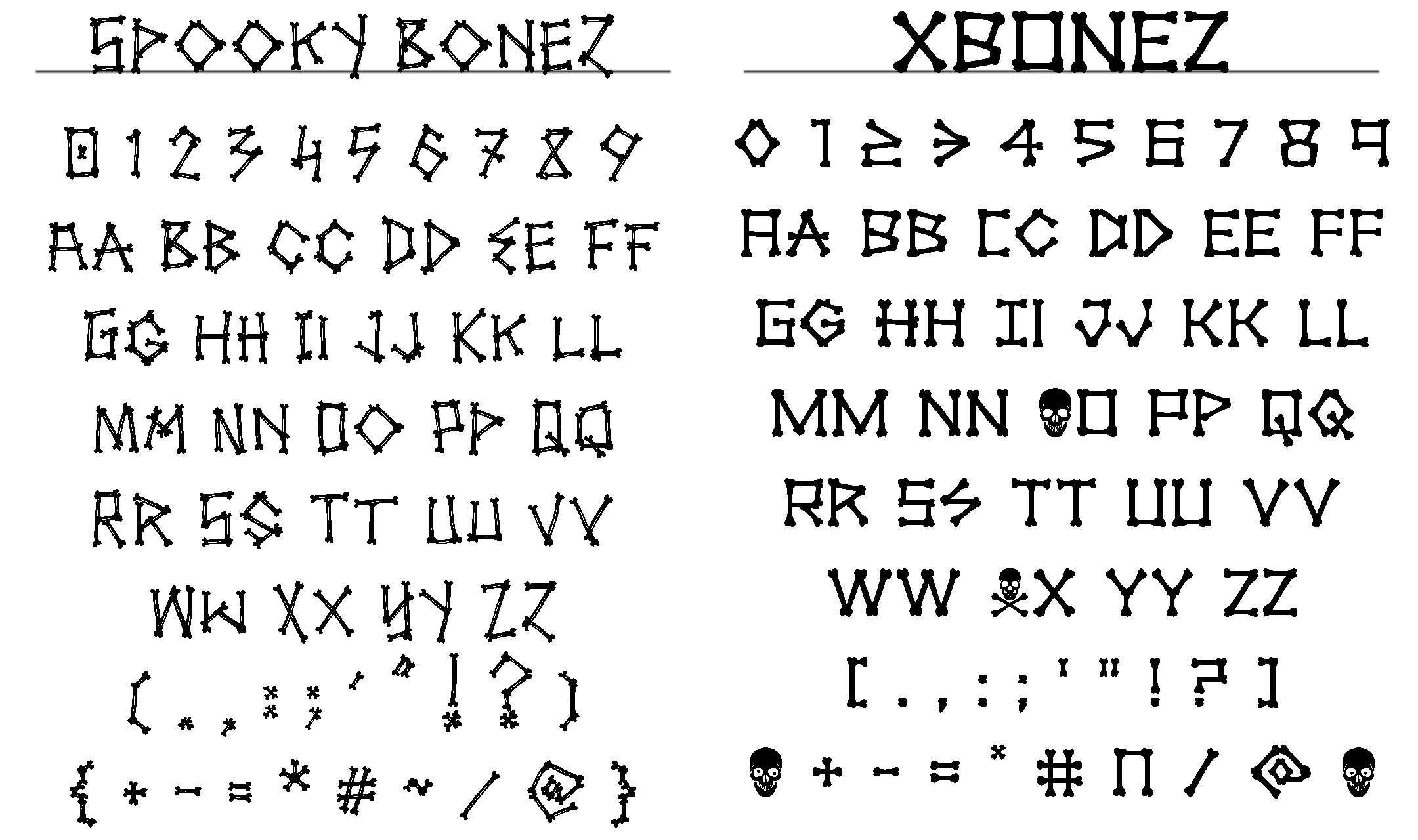 10 Bone Font SVG Bundle Canva Font Halloween Font - Etsy