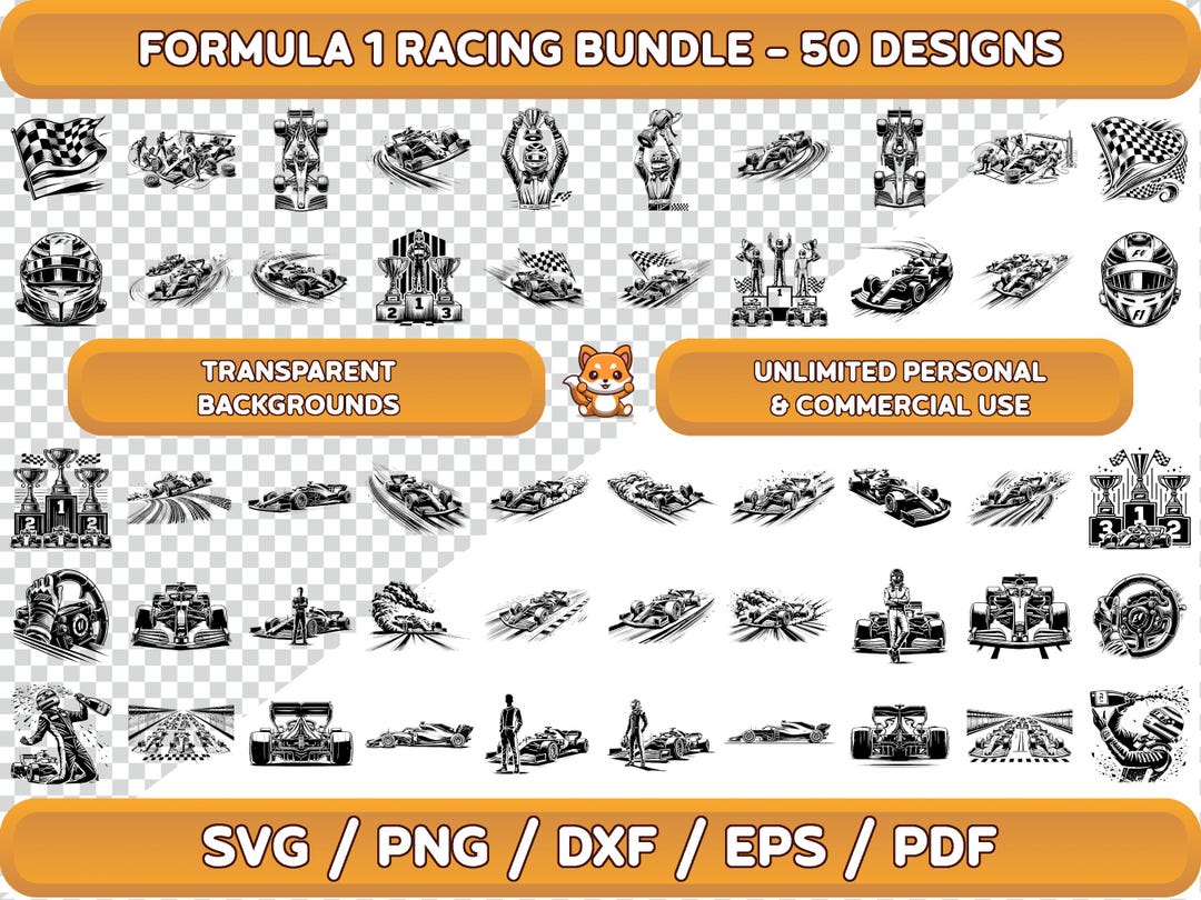 Formula 1 Racing SVG Bundle: F1 Car Clipart (digital Download) - Etsy
