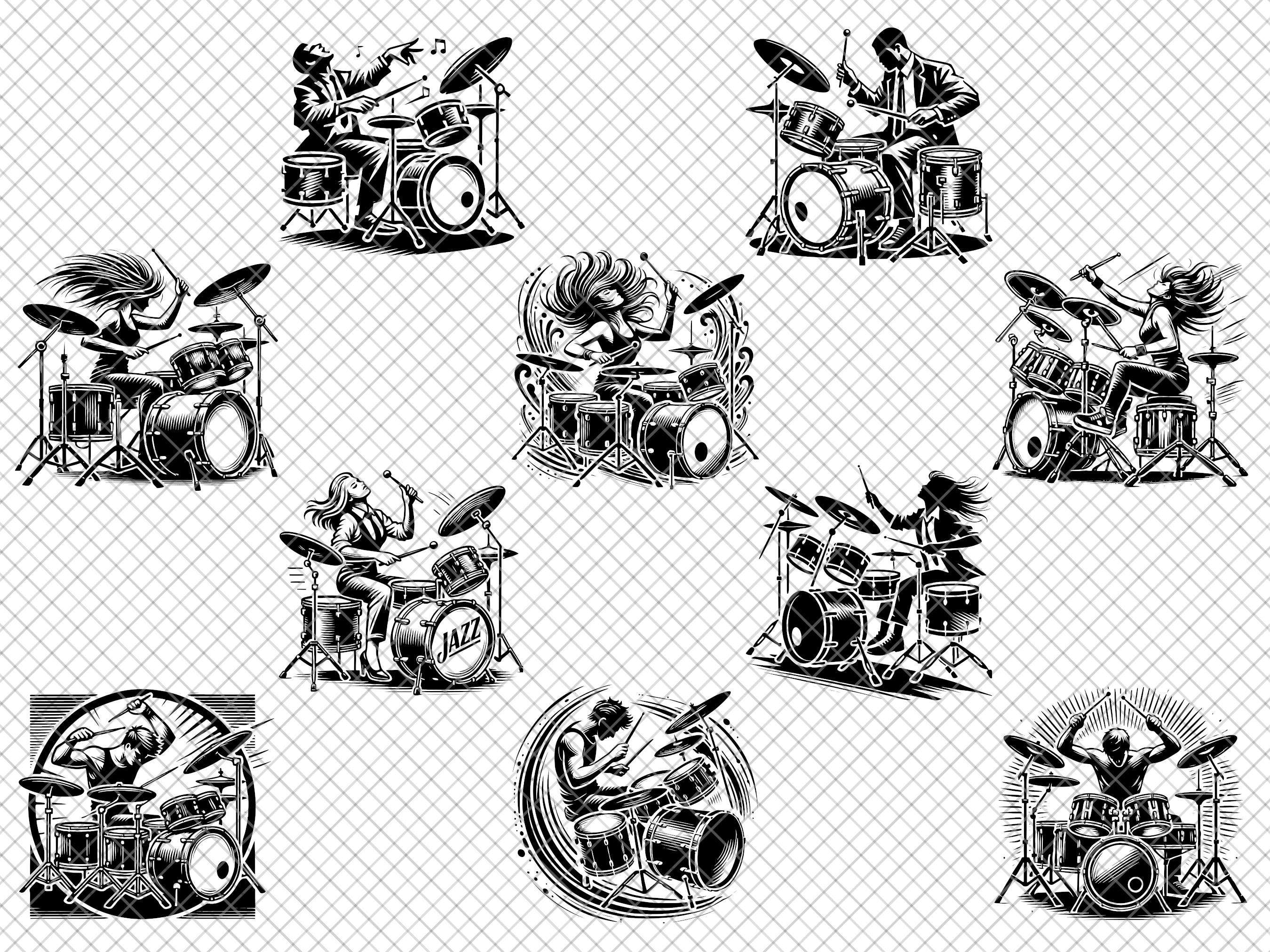 Drums SVG Clipart Bundle: 50 Music Designs (digital Download) - Etsy