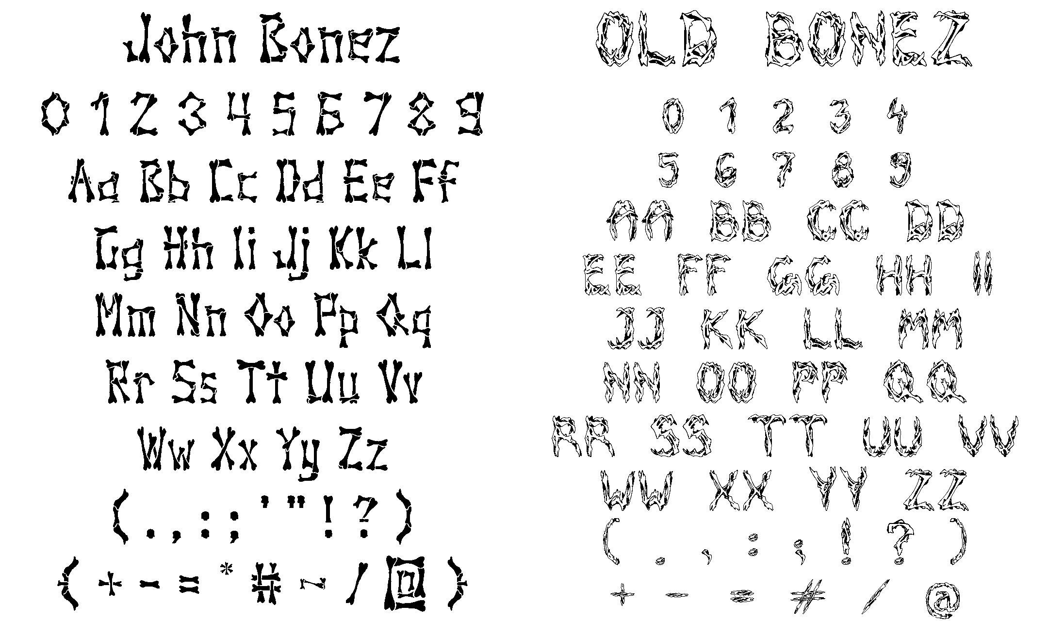 10 Bone Font SVG Bundle Canva Font Halloween Font - Etsy