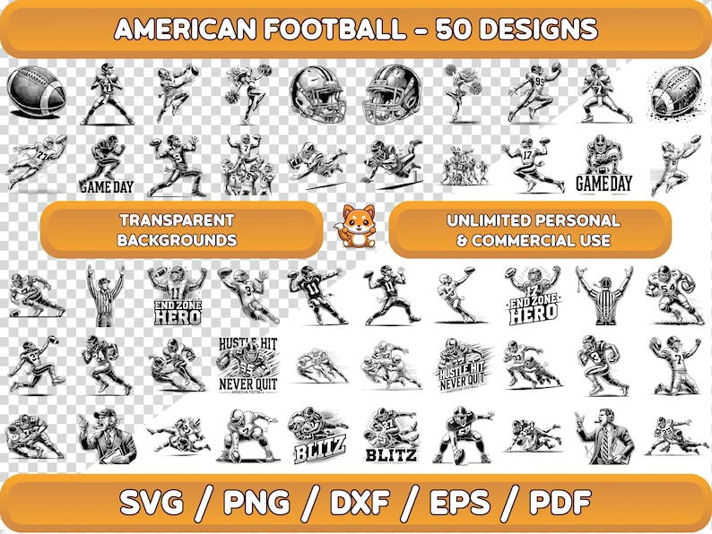 American Football Digital Art Bundle, American Football Svg, American ...
