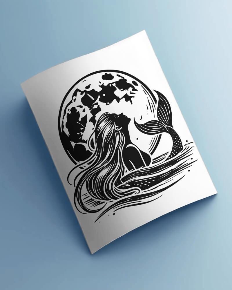 Mermaid Svg Bundle, Mermaid Svg Files, Dnd Svg, Fantasy Svg, Mermaid ...