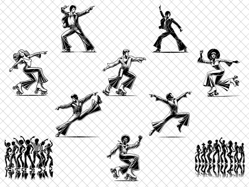 Disco Dance Bundle, Disco Dance Svg, Disco Dance Clipart, Disco Dance ...