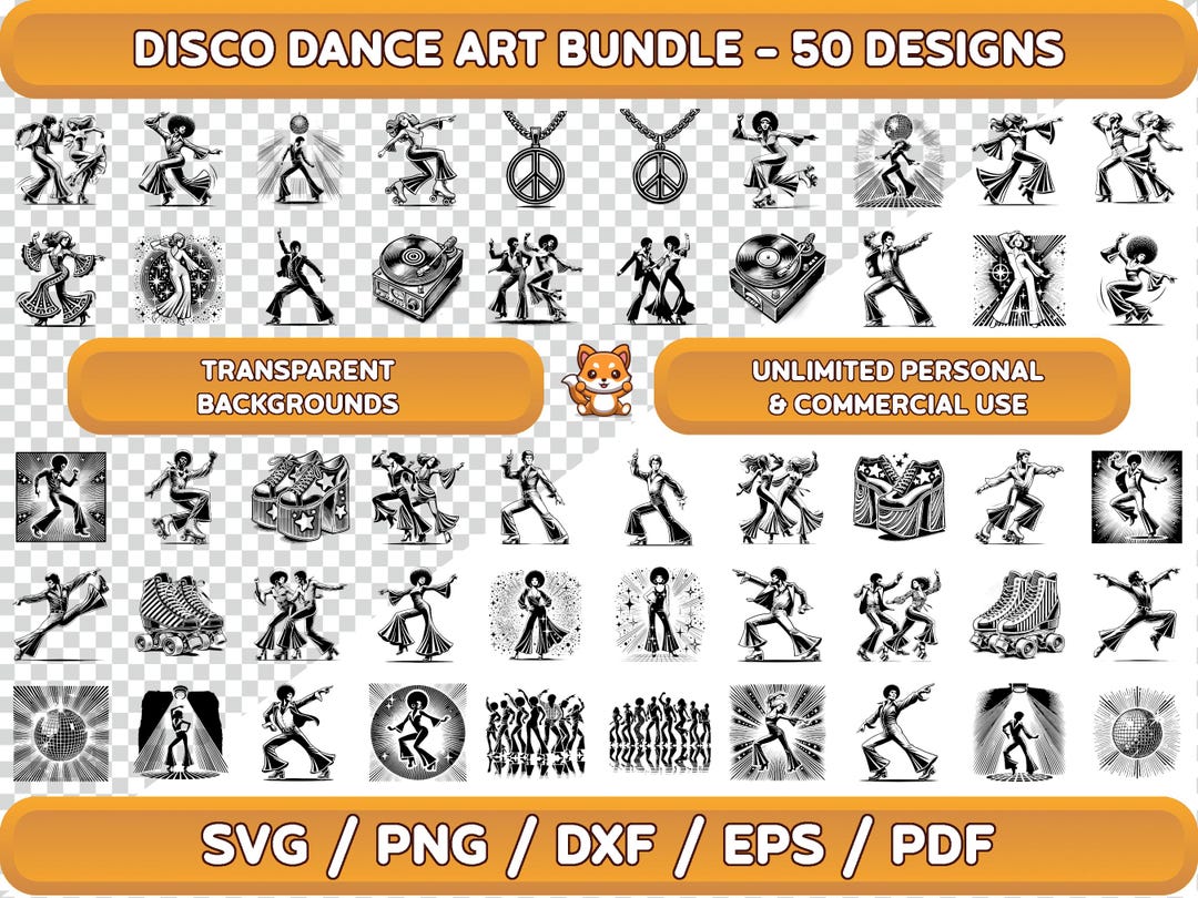 Disco Dance Bundle, Disco Dance Svg, Disco Dance Clipart, Disco Dance ...