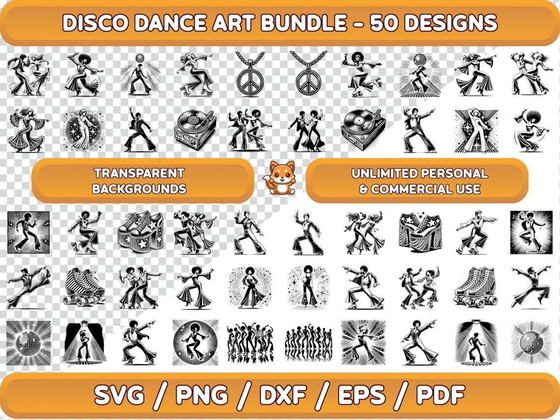 Disco Dance Bundle, Disco Dance Svg, Disco Dance Clipart, Disco Dance ...